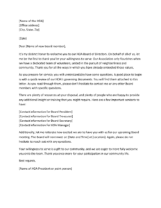 How to Write a Welcome Letter to New Board Members - Kuester Management